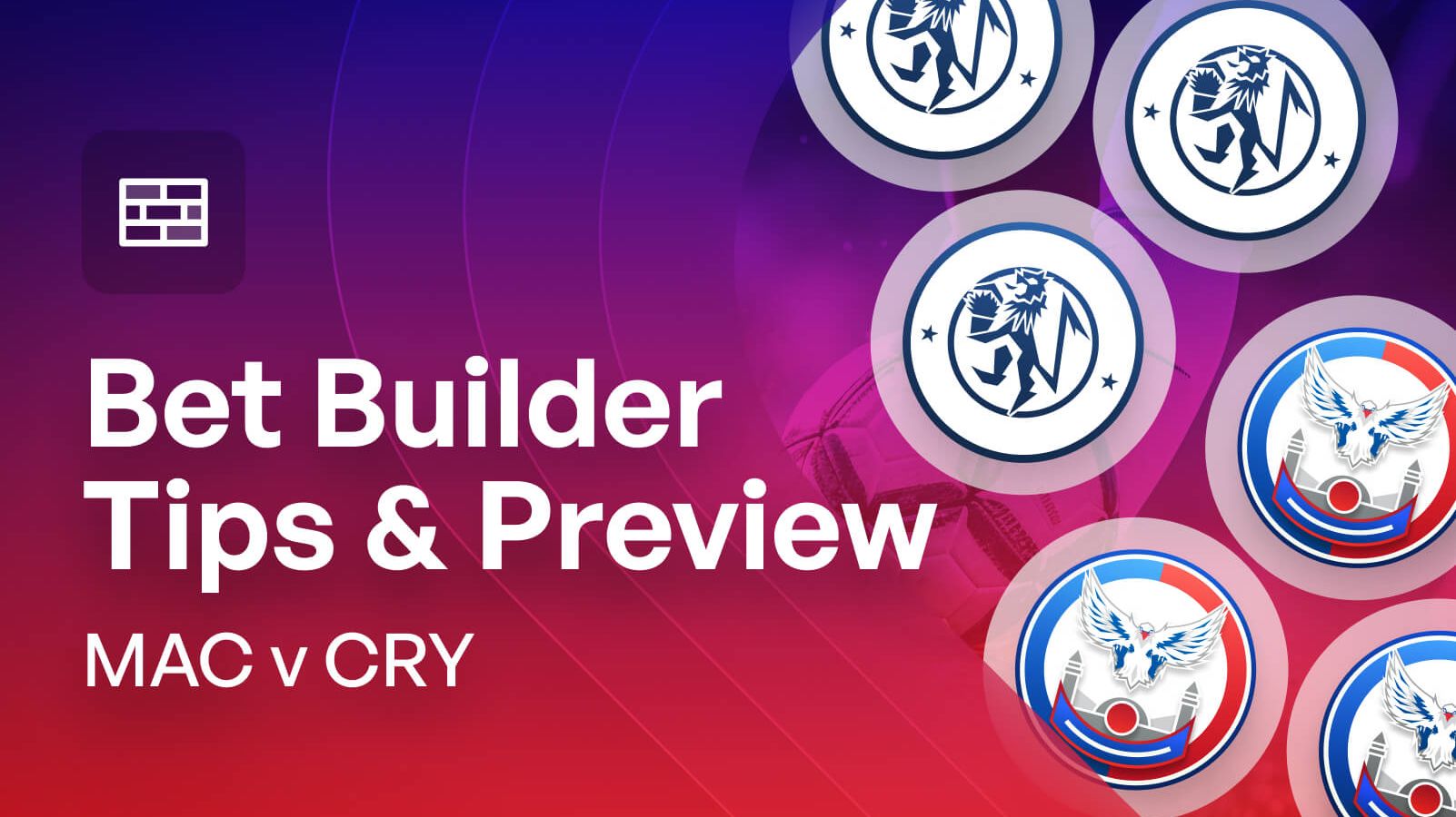 Macclesfield v Crystal Palace 2/1 Bet Builder Tips & Match Preview